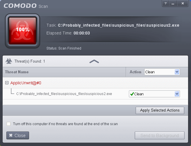 Scan a File, Virus Scan, Scan For Virus | Comodo Client Security | COMODO